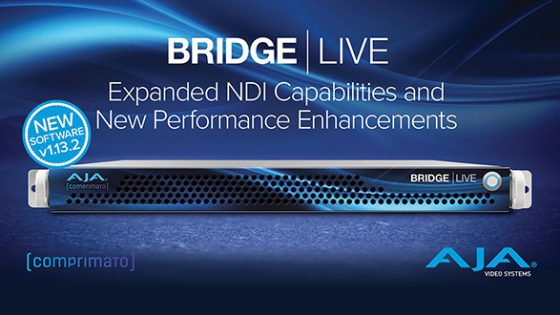 AJA expands NDI capabilities in Bridge Live update