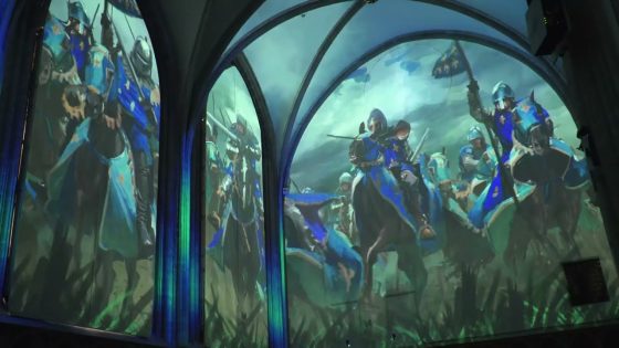 Chapel window projections recreate Battle of Golden Spurs | AV Magazine