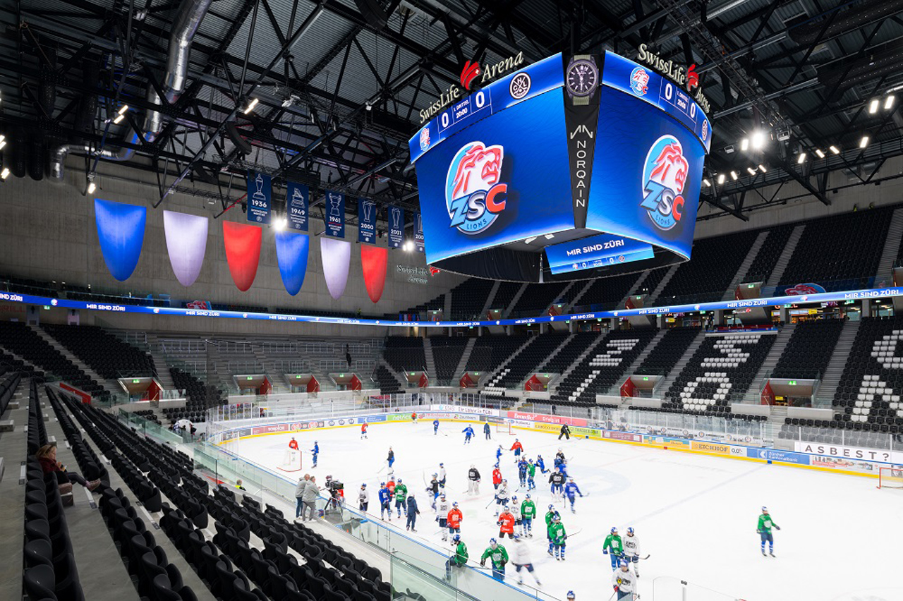 Europe's largest indoor LED cube installed in hockey arena | AV Magazine