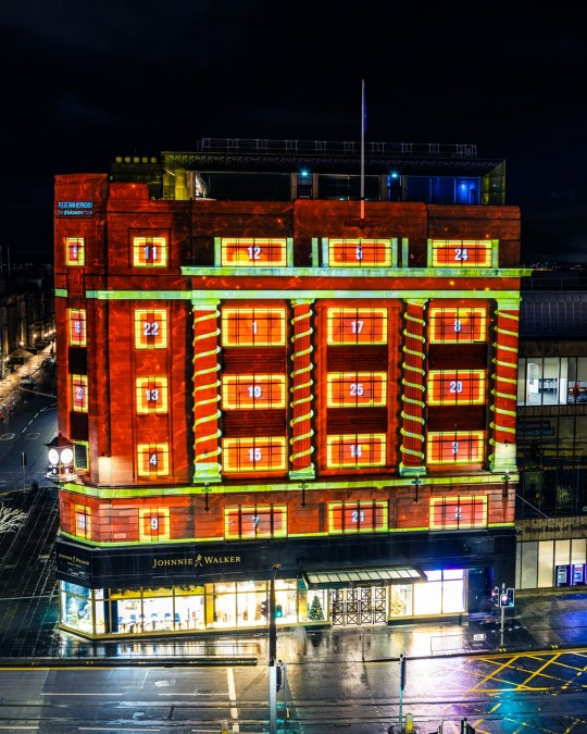 Johnnie Walker visitor centre lit with festive projections | AV Magazine
