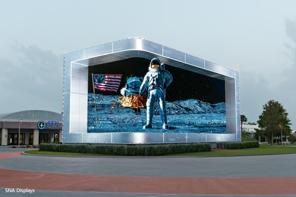 Kennedy Space Center boldly shows forced perspective LED
