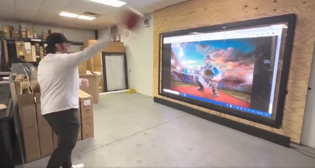 College baseball pitcher puts LED protection screen to test | AV Magazine