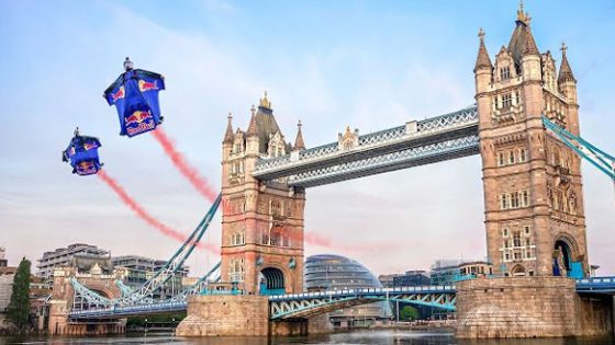 Canon captures first wingsuit flight through Tower Bridge