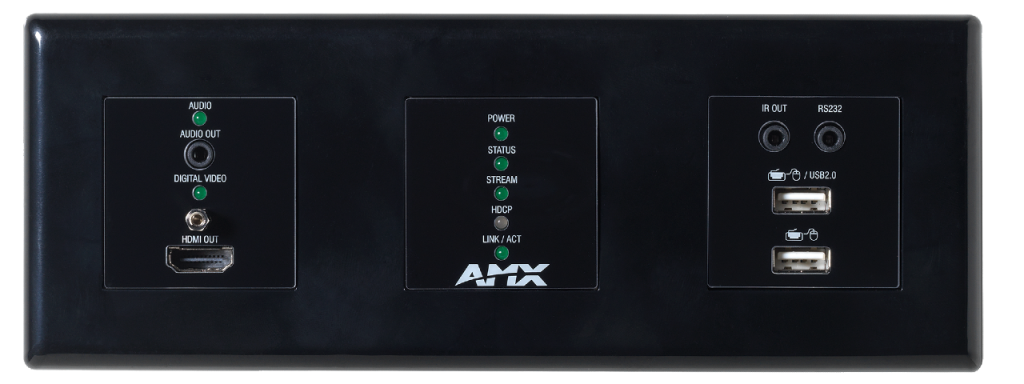 AMX adds 'first' Dante AV-A wallplate encoders and decoders | AV Magazine