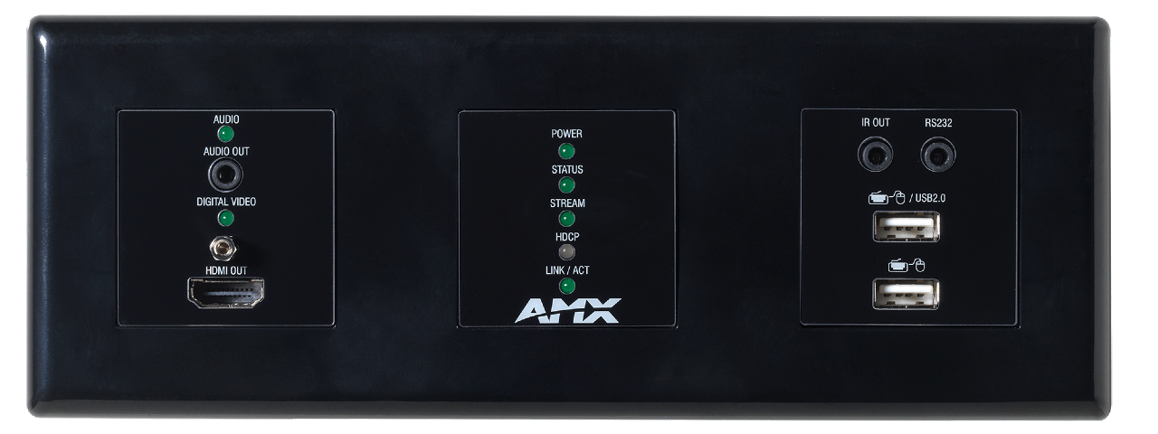 AMX adds 'first' Dante AV-A wallplate encoders and decoders | AV Magazine
