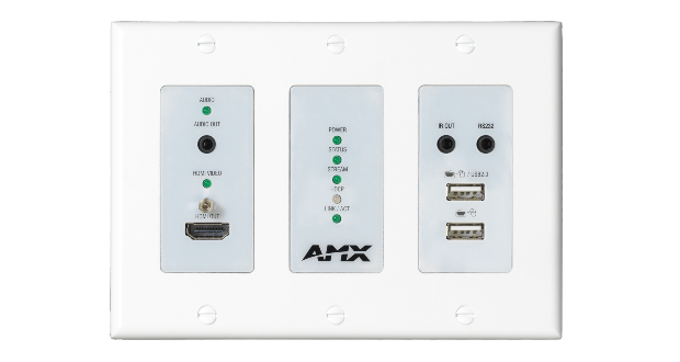 AMX adds 'first' Dante AV-A wallplate encoders and decoders | AV Magazine