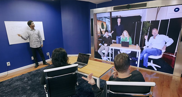Room-sized videoconferencing portals 'beat Zoom fatigue' Room-sized ...