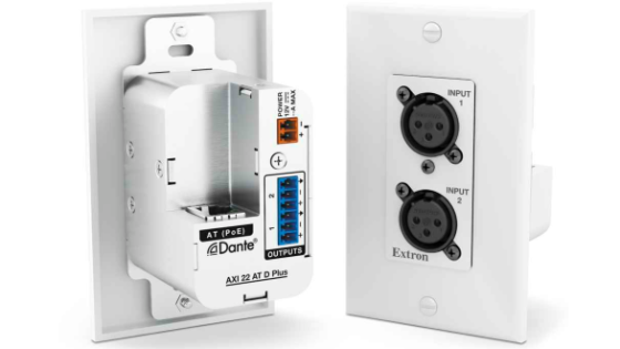 Extron begins shipping wallplate Dante audio interface | AV Magazine