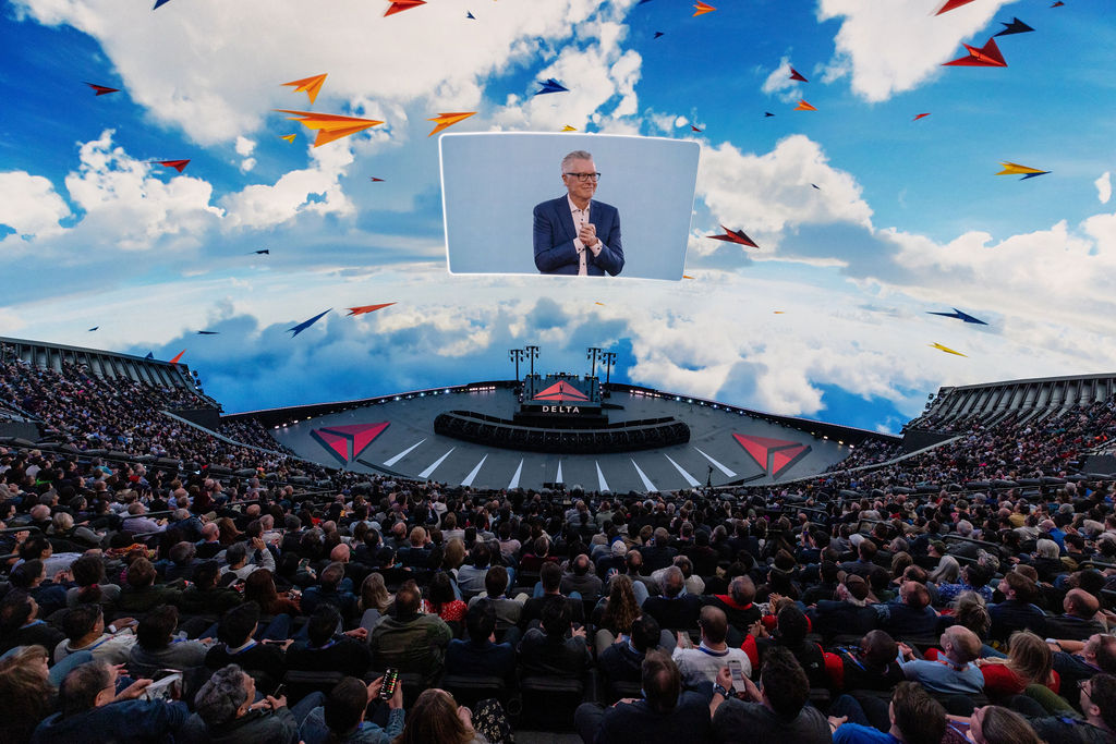 Inside Delta CEO Ed Bastian's CES keynote at the Sphere | AV Magazine