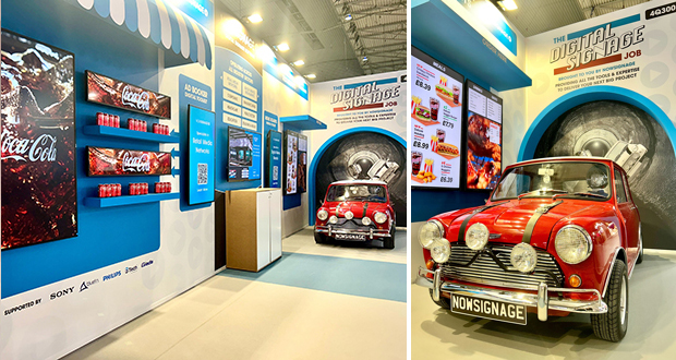 NowSignage drives classic Mini Cooper to ISE in Barcelona | AV Magazine