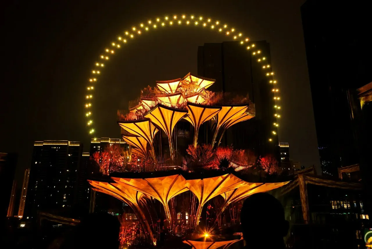 Barco projection mapping illuminates Xi’an Tree of Life | AV Magazine