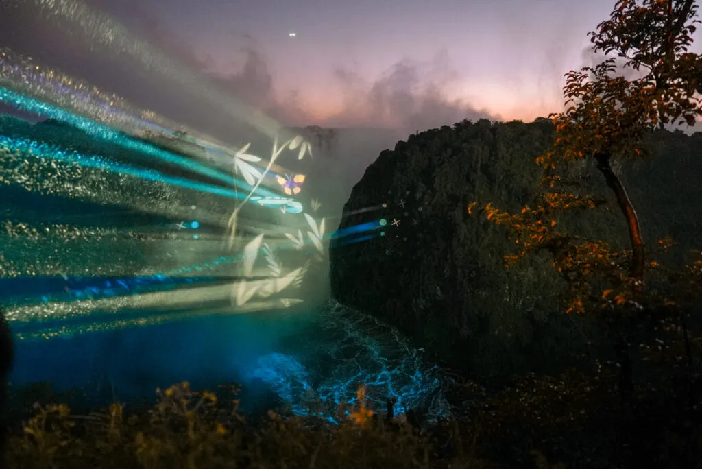 Mighty mist projections cast at world's largest waterfall | AV Magazine