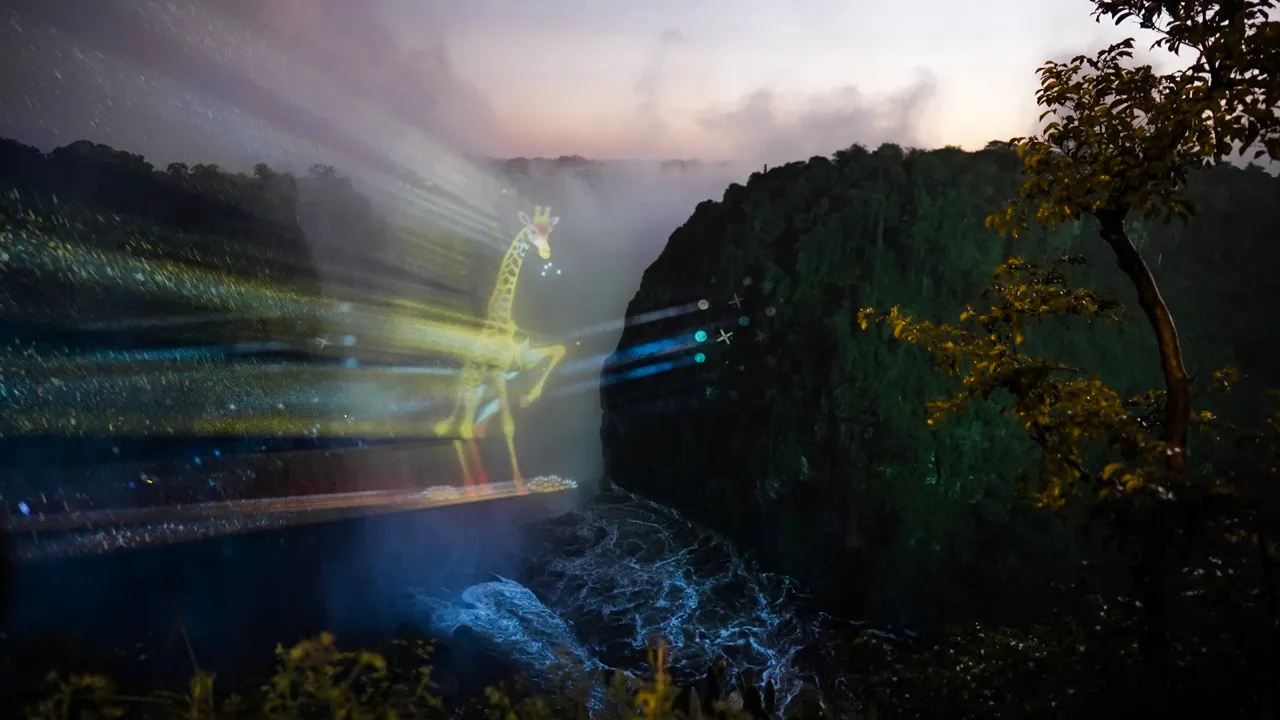 Mighty mist projections cast at world's largest waterfall | AV Magazine