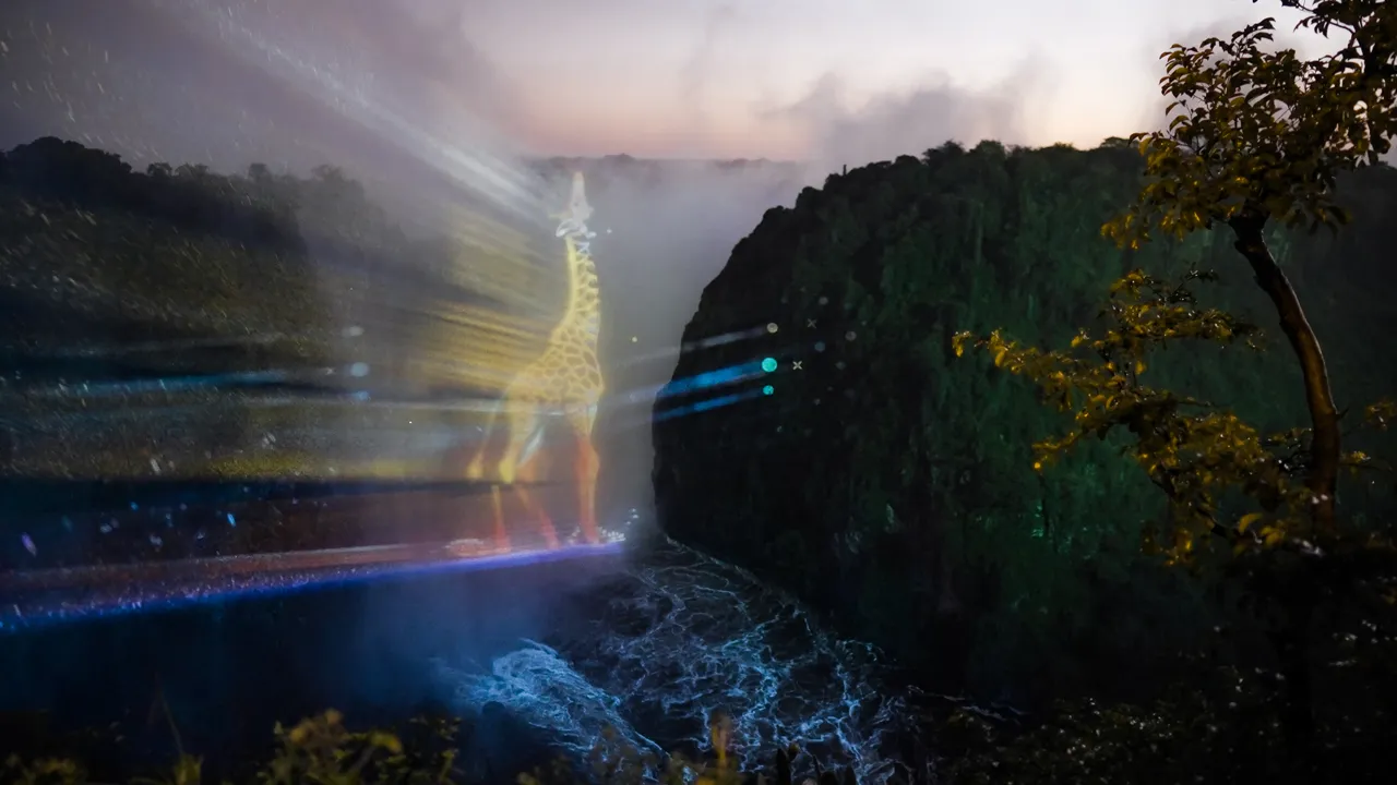 Mighty mist projections cast at world's largest waterfall | AV Magazine