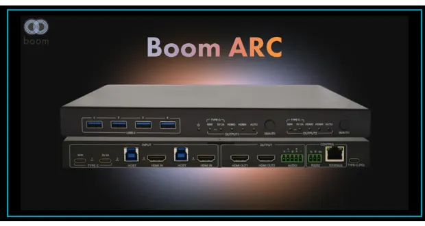 Boom unveils dual host connectivity videoconferencing hub | AV Magazine