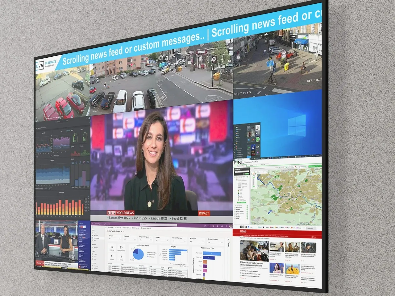UVS adds displays with integrated video wall controllers | AV Magazine
