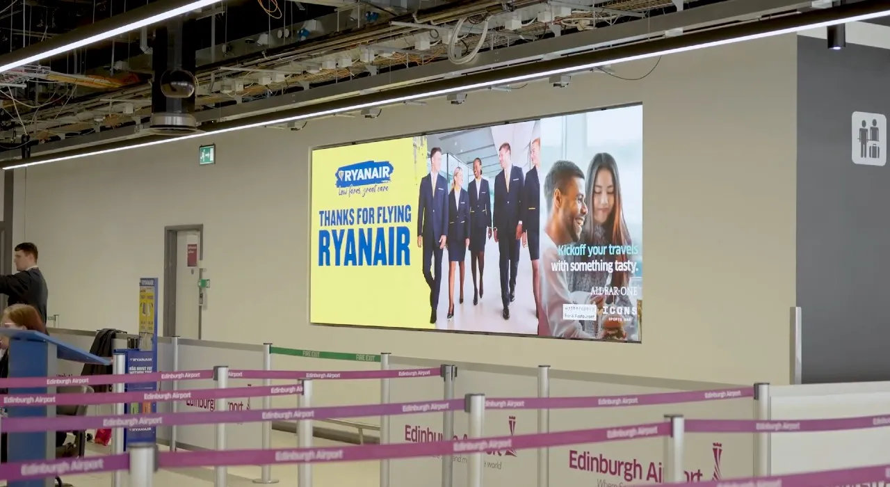 Edinburgh airport bags Europe's largest LED check-in screen | AV Magazine
