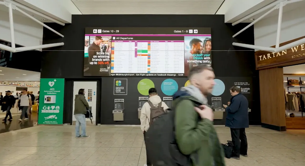 Edinburgh airport bags Europe's largest LED check-in screen | AV Magazine
