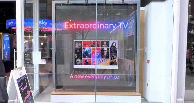 Four flagship Sky stores tell stories with transparent LED | AV Magazine