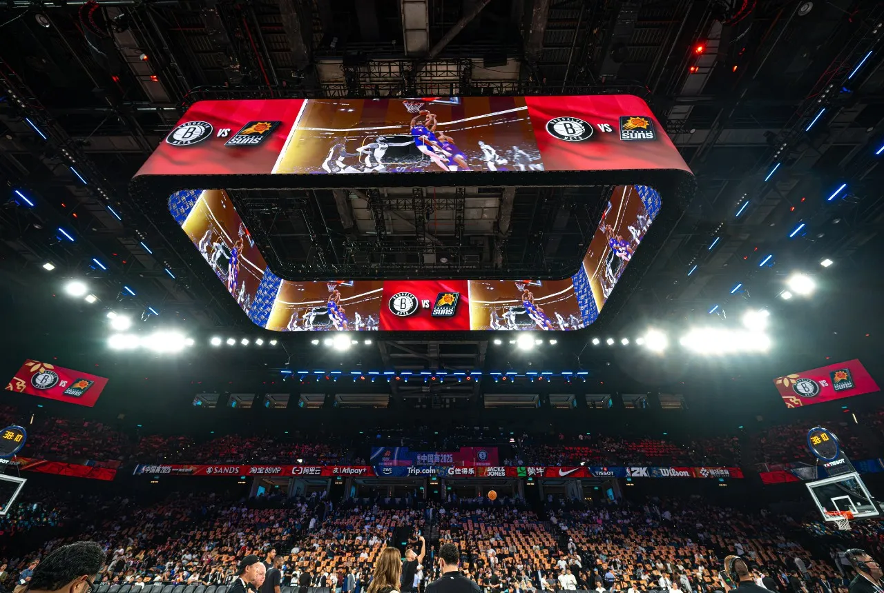 Dual-sided LED display marks NBA China Games comeback | AV Magazine