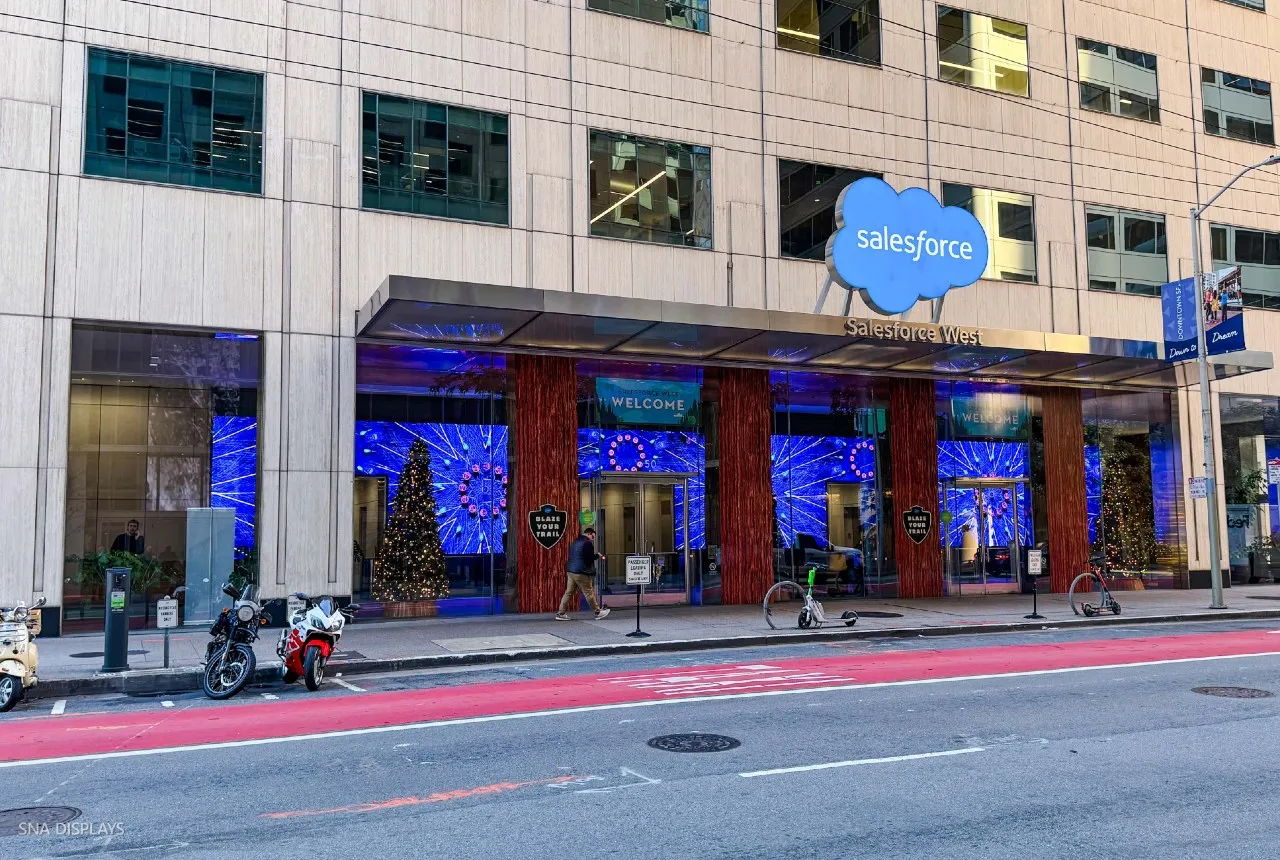SNA Displays doubles pixel density of Salesforce waterfall | AV Magazine
